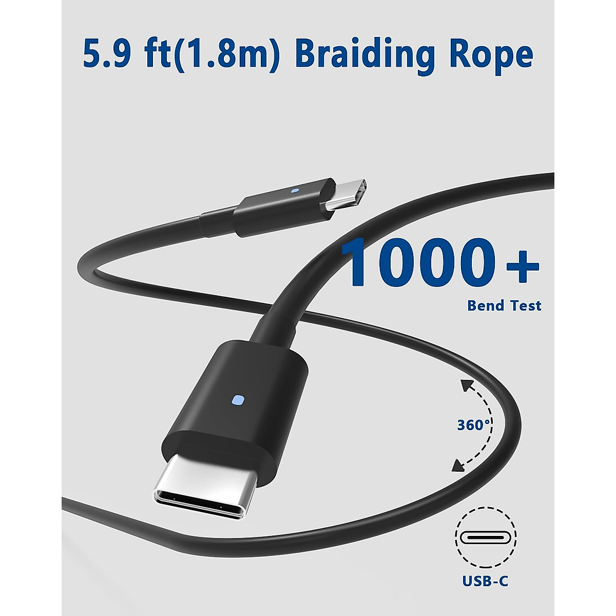 Charger for Dell 65W USB-C Laptop Charger for XPS and Latitude - Power Cord Included