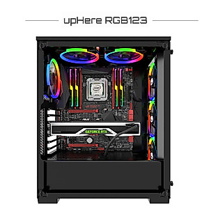upHere 120mm RGB Series Case Fan,Quiet Edition High Airflow LED Case Fan for PC Cases-5 Pack