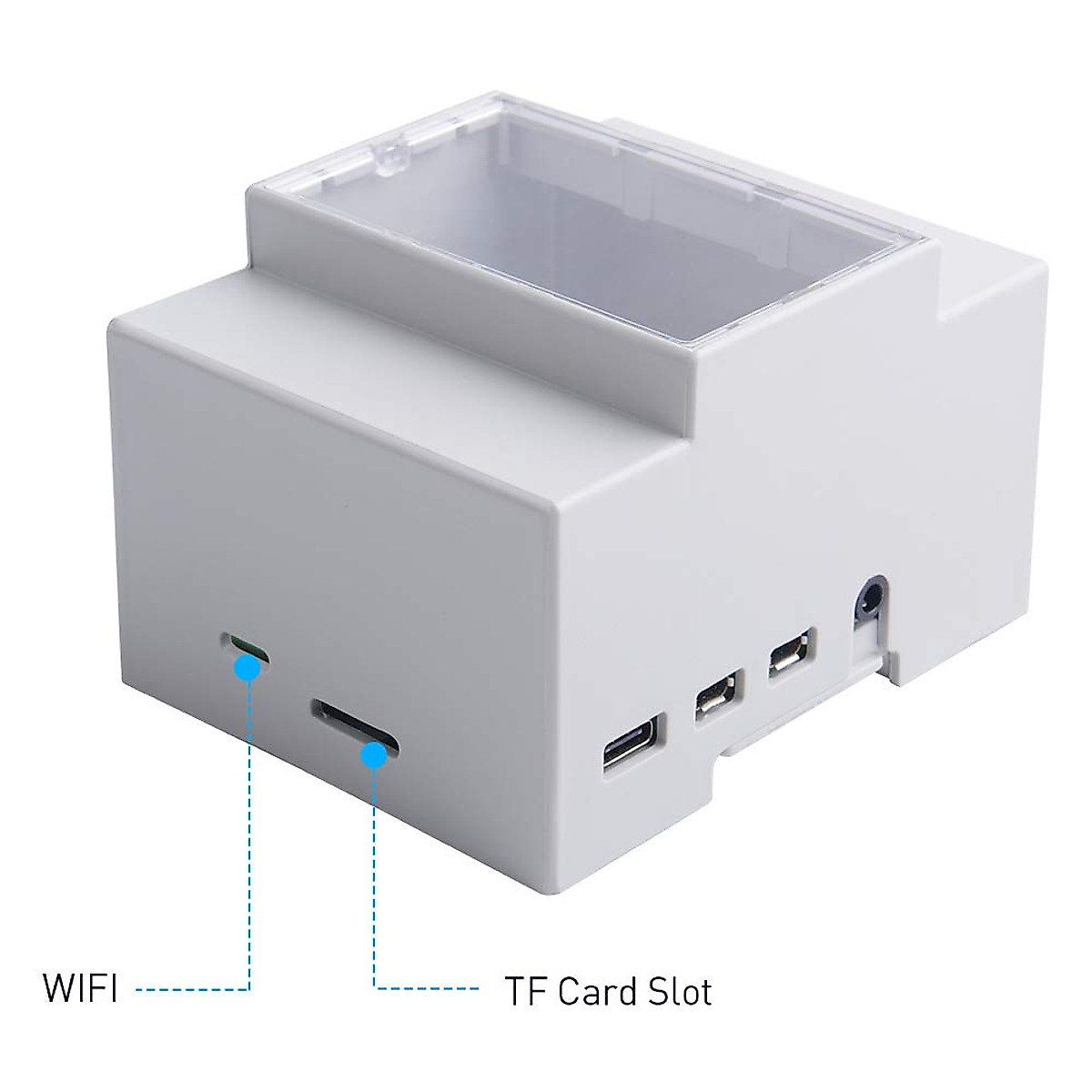 GeeekPi Case for Raspberry Pi 4, DIN Rail Case with Fan for Raspberry Pi 4, Modular Box for Electrical Panels, Pi 4 Heatsinks for Raspberry Pi 4 Model B