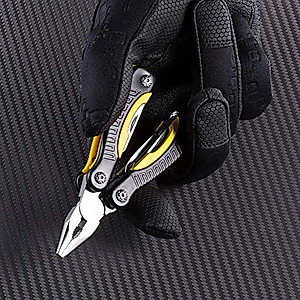 Grand Way Bundle of 2 Items Hunting Folding Knife with Rosewood Handle - Tactical EDC Pocket Knife - Foldable Long Blade Pocket Knife - Mini Multitool Knife 12 in 1 - Best Gear Accessory - Gifts