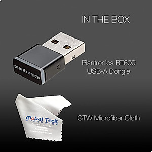 Poly BT600 USB-A Bluetooth Adapter Dongle -211250-01 - GTW Bundle with Microfiber Cloth - Compatible with PC/Mac