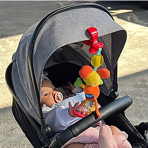 Playgro Dingly Dangly Mimsy Rattle Mirror Feet’s Baby Hanging Toys - Development Toy for Baby 0+ Months - Multi Sensory Infant Toys for Early Learning & Stimulation with Soft Textured Fabric