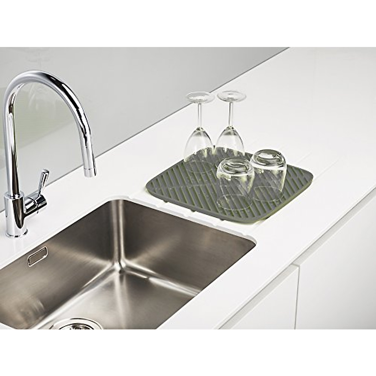 Joseph Joseph Flume Folding Draining Mat, Gray, Large