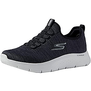 Skechers Men's Gowalk Flex-Athletic Slip-On Casual Walking Shoes with Air Cooled Foam Sneakers, Black/White 2, 11.5 X-Wide