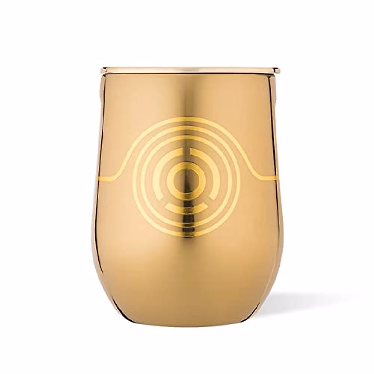 Corkcicle Star Wars Droids Stainless Steel Stemless Wine Cups with Lid, Keeps Beverages Chilled for 9 Hours, 12 oz, Pack of 3