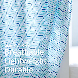 Malabar Baby Organic Swaddle Blanket Set, Luxurious Cotton Muslin Blankets for Girls Boys, Baby Receiving Swaddles for Newborns Infants, 2 Pack Shades of Blue