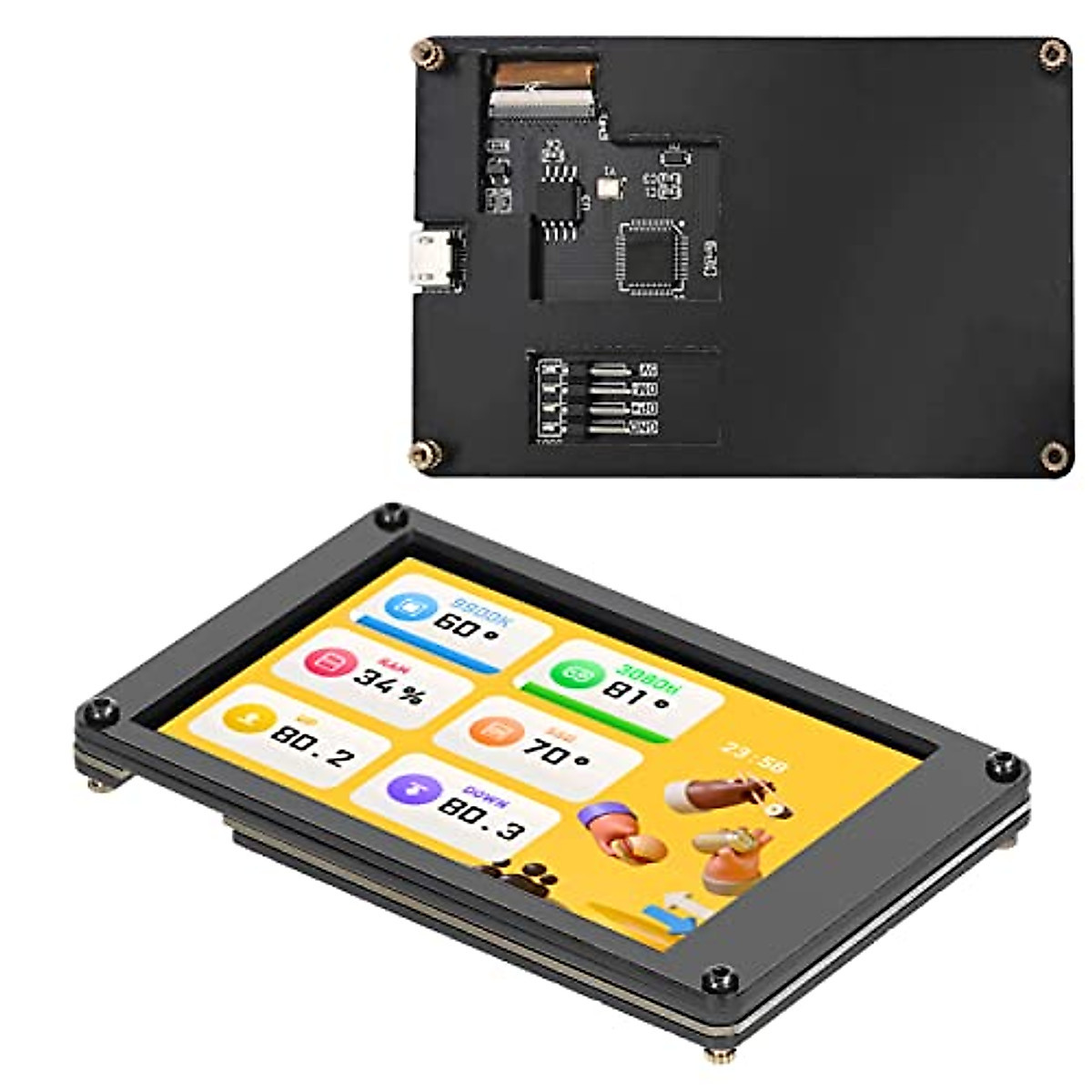 XIXIAN 3.5 Inch IPS LCD Monitor Display Computers Monitor CPU GPU Monitoring Sub-Screen Support Wins Linux System