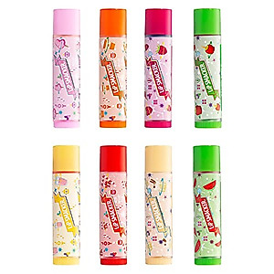 Lip Smacker Holiday Original & Best - 8 Moisturizing Lip Balms, Fun Assortment, Hydrating & Protecting - Vegan