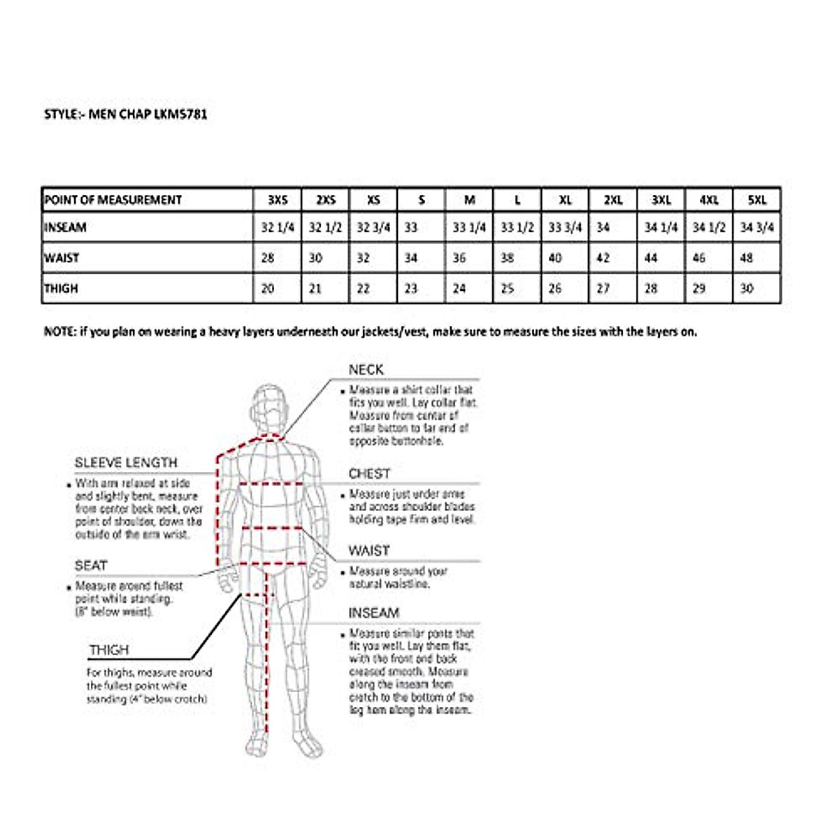 Milwaukee Leather Chaps for Men's Black Premium Leather- Classic Jean Style Pockets Motorcycle Riders Chap- LKM5781 - X-Large