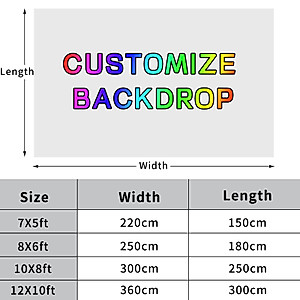 10x8ft Custom Backdrop Personalized Backdrops Personalized Customized Design Your Own Photos Picture Text Logo Kids Birthday Baby Shower Wedding Anniversary Home Decor Custom Banner
