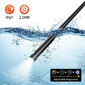 Wireless Endoscope, LIMINK 50Ft Snake Camera, Inspection Camera with Ip67 Waterproof, WiFi borescopes 2.0 MP HD Drain Camera for Android and iOS Smartphone, iPhone, iPad, Samsung -Black(50FT)