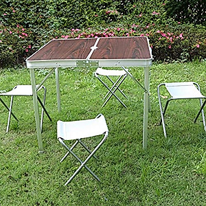 LIRUXUN Folding Table Portable Outdoor Folding Tables Slim Lightweight Small Family Table Suitable for Fishing，Picnic，Camping and Trave
