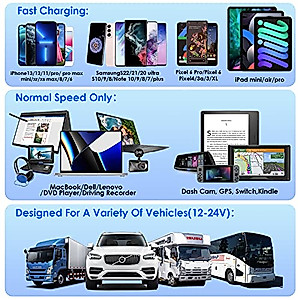 65W PD 12V USB Outlet for Laptop - Qidoe USB C Car Charger Socket Multi Port USB Outlet Quick Charge3.0 18W with Power Switch Long Body Waterproof Adapter for Car Boat Marine Truck Golf RV Motorcycle