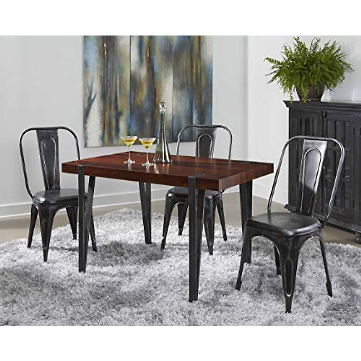 Coast to Coast Gunmetal Dining Table,48" W x 30" D x 30" H