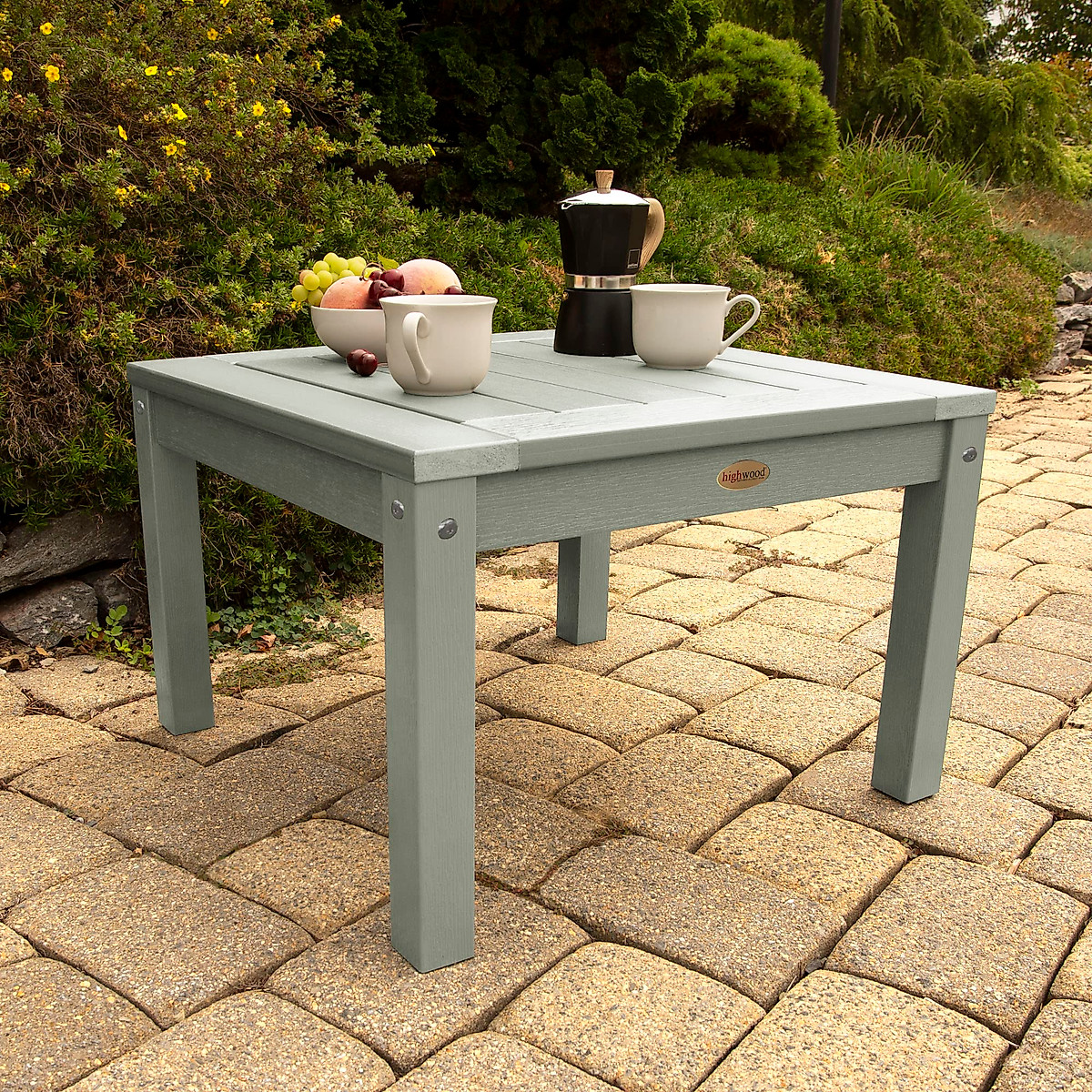 highwood Adirondack Square, Eucalyptus Counter Side Table