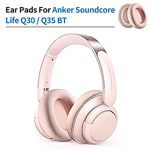 XBERSTAR Professional Headphones Ear Pads Cushions Replacement -earpads for Soundcore Life Q30 / Q35 BT Headset (Pink)