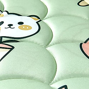 Mini Crib Mattress Topper - Suitable for [Crib Mini Crib] 38 x 24 x 4 inches - Non-Toxic, Quiet, Soft, Odor Free Foam - Printed Cartoon Pattern | Suitable for Most Portable Mini Cribs