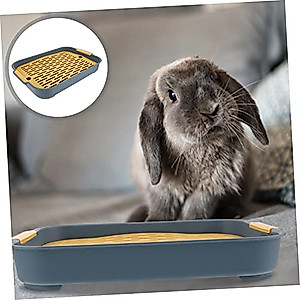 POPETPOP 2pcs Box Rabbit Toilet Outdoor Litter Box Square Serving Tray Litter Box for Large Cat Pet Pan Bedding Box Potty Trainer Corner Litter Box Rabbit Litter Tray Plastic Bunny Potty Pp