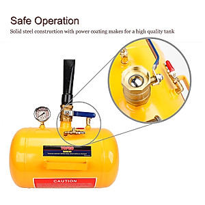 BLACKHORSE-RACING 5 Gallon Air Tire Bead Seater - 145PSI Blaster Tool Seating Inflator w/Gauge Car Truck ATV Tank Heavy Duty