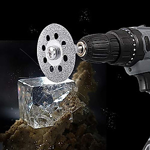 ALLmuis c i y 545 Diamond Cutting Wheel (22mm) 25pcs with 402 Mandrel (3mm) 5pcs and Screwdriver for Rotary Tool