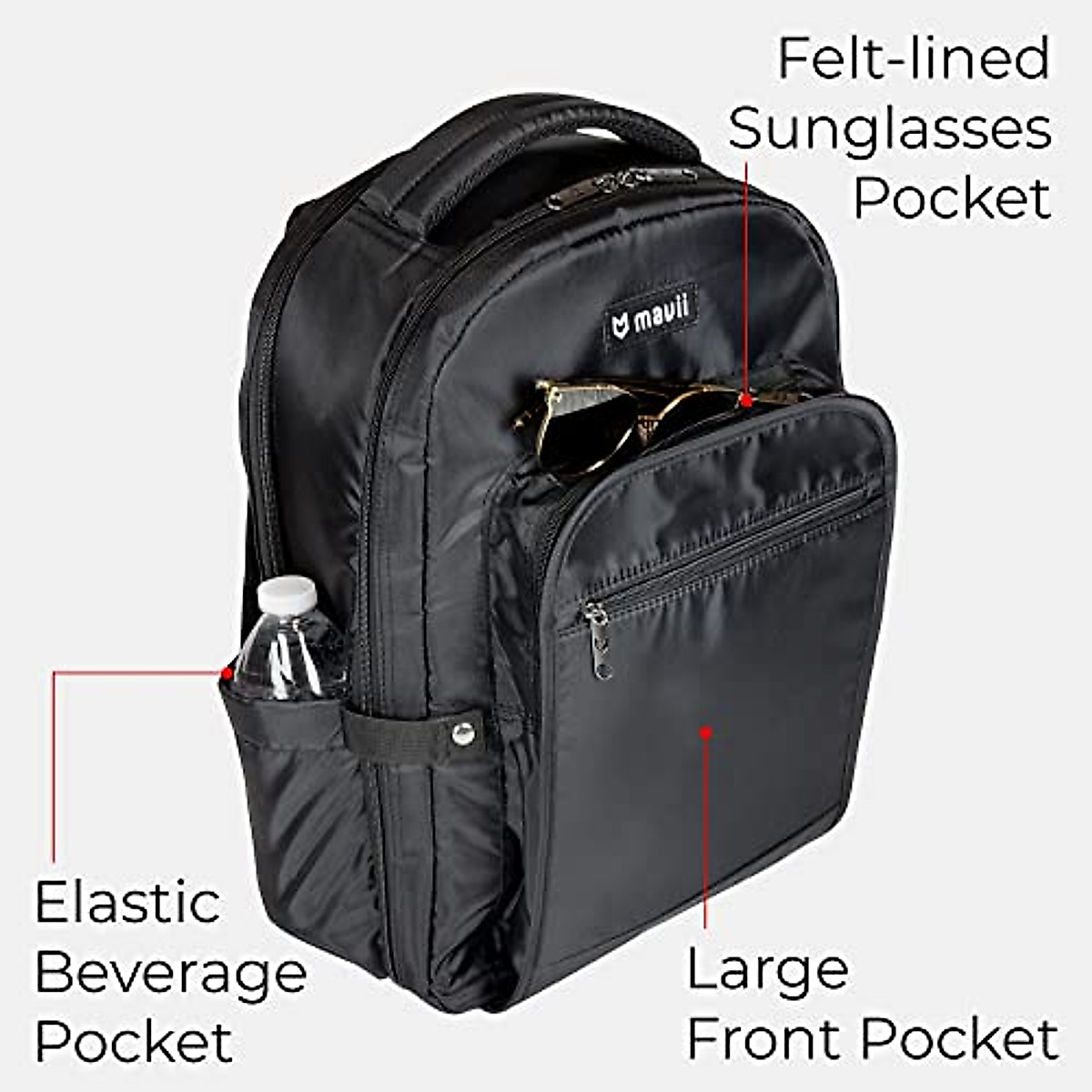 Mavii - The Convention Backpack - 17 inch Suitcase-style Dance Backpack, Versatile Travel Gear, Black