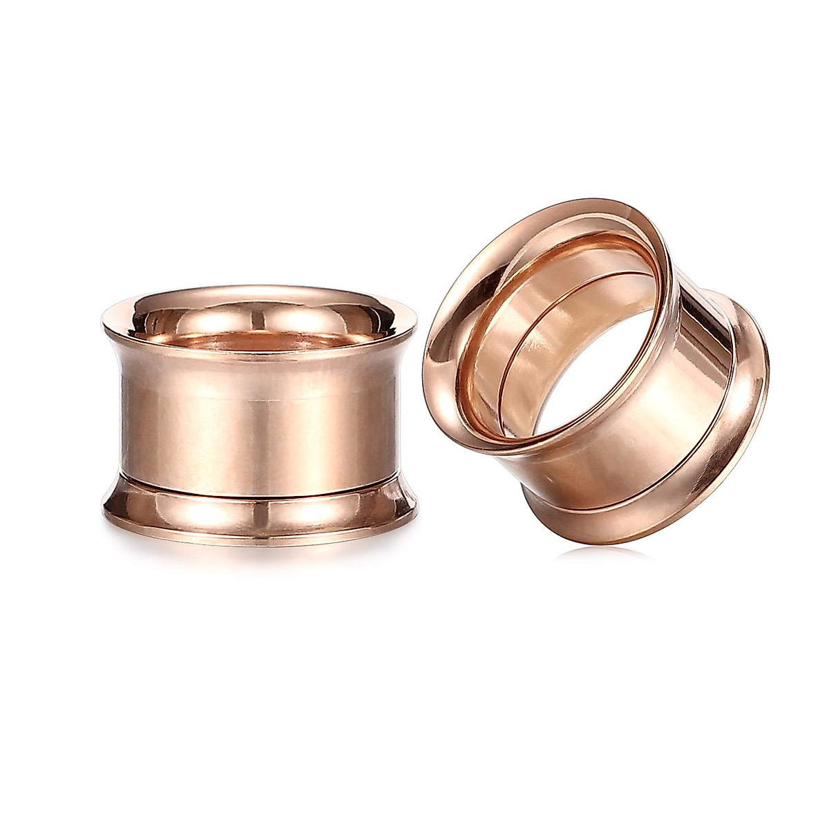 Kangyijia 8 Pairs 1/2" (12mm) Ear Gauges Tunnels Plugs Stainless Steel Screwed Flesh Tunnels Stretcher Piercing Set