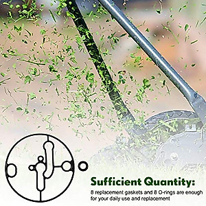 8 Sets Bowl Gasket for 698781 Float Bowl Gasket Replacement Part Including 8 Pieces 698781 Bowl Gaskets and 8 Pieces Seals O-Ring Compatible with Nikki Carburetor Troy-Bilt Toro Lawn Mowers (Black)