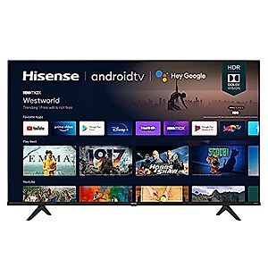 Hisense 43A6G 43-Inch 4K Ultra HD Android Smart TV with Alexa Compatibility (2021 Model)