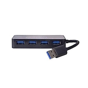 yanw 4-Port SuperSpeed USB 3.0 Hub and Charger with Power Adapter