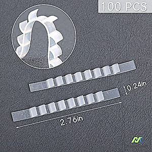 NaienCraft, Pack of 100 Non-Slip Rubber Hanger Grips Hanger Strips Clear Grip Hanger for Hangers