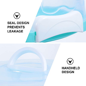 DOITOOL Plastic Portable Cake Box Dish Food Covers Locking Cake Carrier Holder Round Bread Container Cheese Cloche Dome for Food Cake Takeaway Supplies Blue