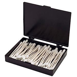 Pioneer Plastics 515CHIPS Black Rectangular Hinged Plastic Container, 4.625" W x 3.5" D x 0.75" H, Pack of 4