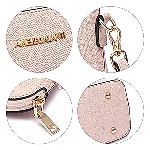Crossbody Bags for Women, Lightweight Medium Dome Purses and Handbags with Adjustable Strap and Golden Hardwares