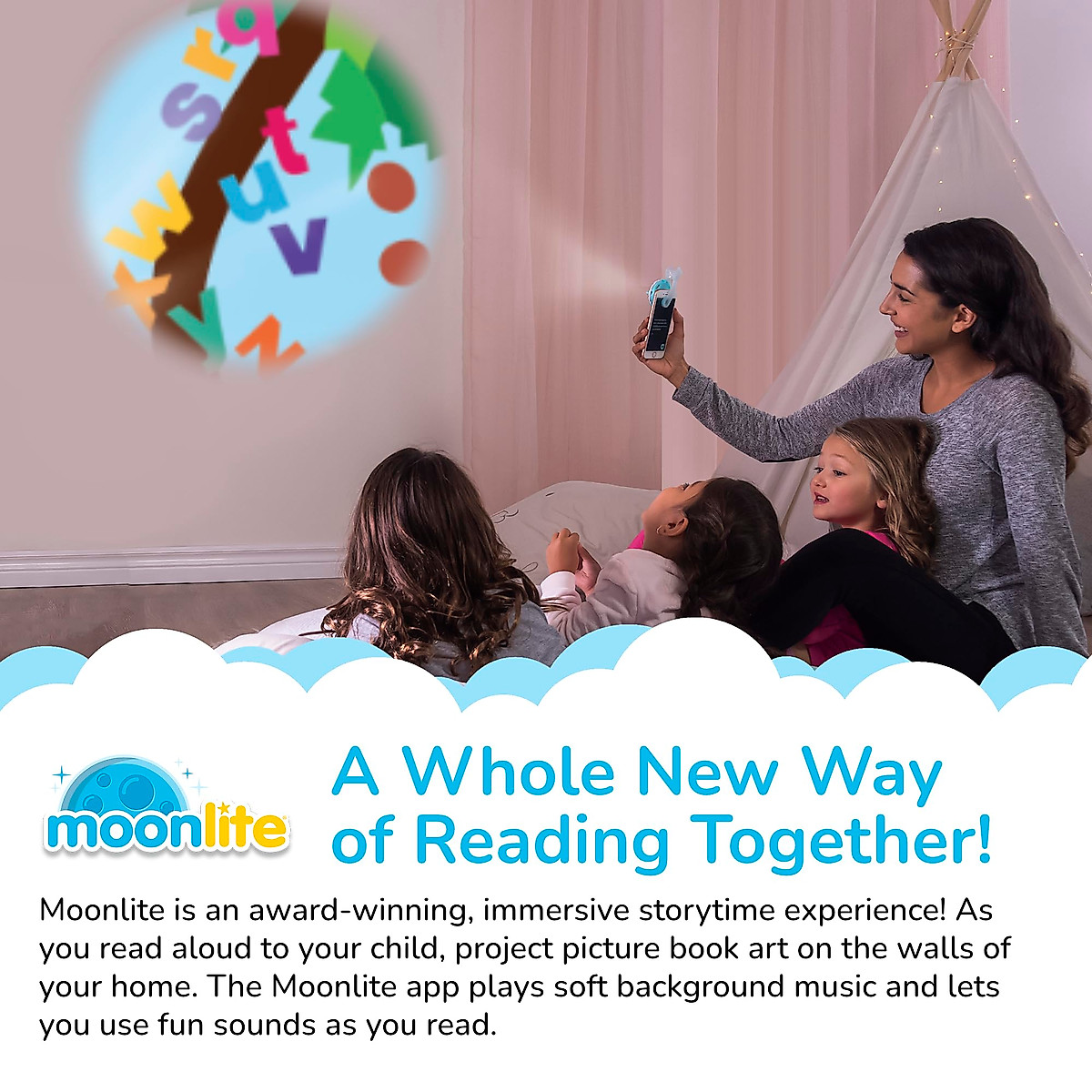 Moonlite Storybook Reels For Flashlight Projector, Kids Toddler | Chicka Chicka Boom Boom | Single Reel Pack Story for 12 Months and Up