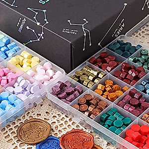 iteryou 1248 Pcs Wax Seal, Sealing Wax for Wax Stamp, Wax Stamp Seal for Wax Stamp, 48 Colors Wax Seal Beads