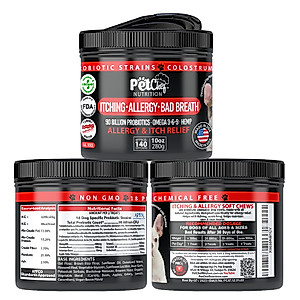 Pet Chef Allergy Defender - Natural Dog Allergy Relief Chews - Effective Medicine for All Dog Allergies, Environment & Household Irritant Prevention - Safe & Strong Dog Allergy Supplements for Dogs