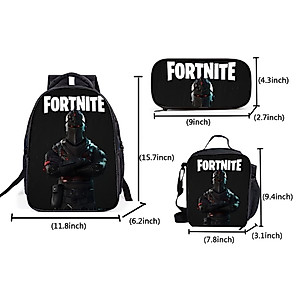 Study 3-Piece School Bag Backpack, Suitable for Teenagers Boys and Girls Travel Study Backpack and Lunch Box and Pencil Bag
