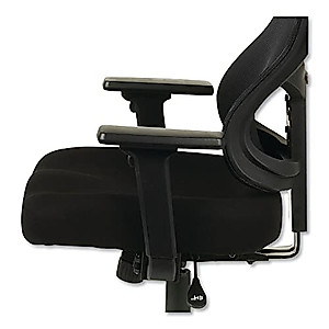 Alera Elusion II Series Mesh Mid-Back Synchro Seat Slide Chair, Supports Up to 275 lb, 17.51" to 21.06" Seat Height, Black