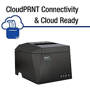 Star Micronics TSP143IVUE USB/Ethernet (LAN) Thermal Receipt Printer with Android Open Accessory (AOA), CloudPRNT, Cutter, and Internal Power Supply - Gray (Renewed)