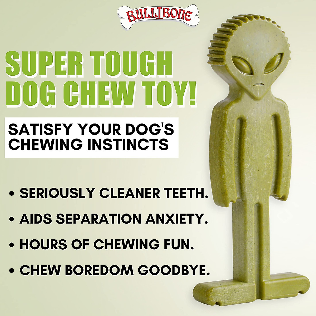Bullibone Alien Bone: Chew Toy for Aggressive Chewers and Large Dogs