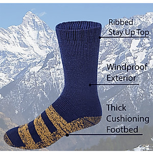 6 pairs Packs Thermal Lodge Socks for Men and Women, Heated Winter Non-Skid Boot Socks, Insulated for Cold (as1, numeric, numeric_10, numeric_13, regular, regular, Assorted Copper, 10-13)