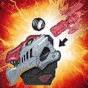 Power Rangers Dino Fury T-Rex Champion Zord for Kids Ages 4 and Up Morphing Dino Robot Zord with Zord Link Mix-and-Match Custom Build System