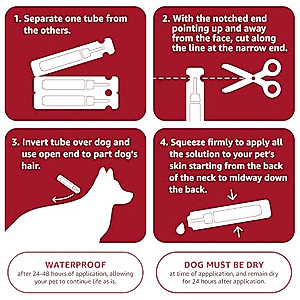 Amazon Basics Flea and Tick Topical Treatment for X-Large Dogs (89-132 pounds), 3 Count (Previously Solimo)