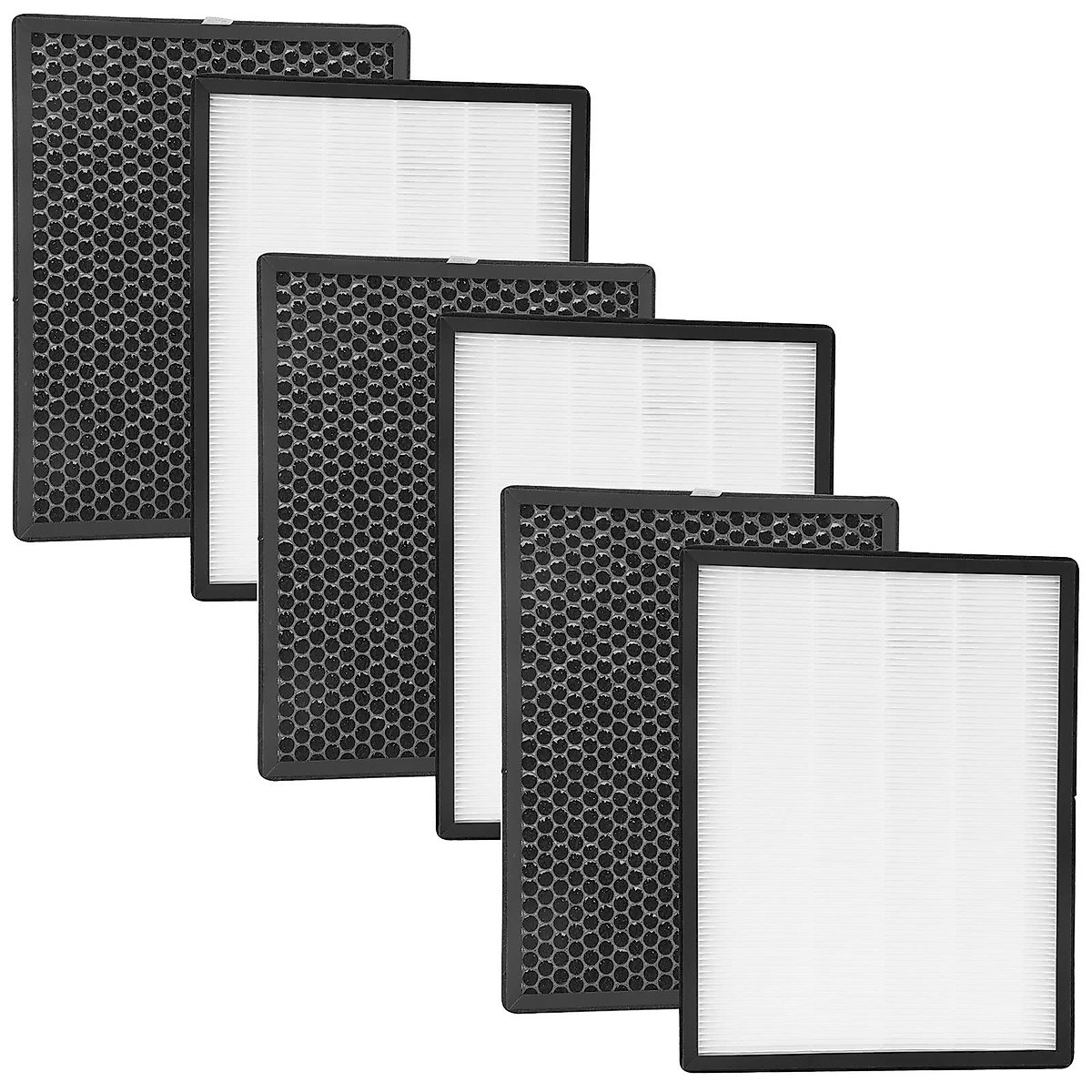 FCFMY 3 Sets H13 True HEPA Replacement Filter, Compatible with Alexapure Breeze AP-B102 and 3049, Including 3 HEPA Filter and 3 Activated Carbon Filter