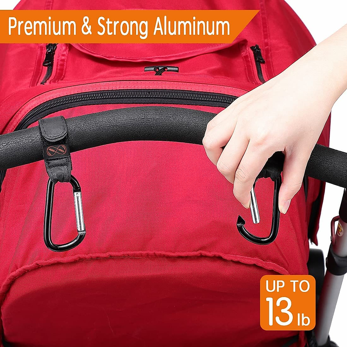 Dikaslon Diaper Bag Backpack, Stroller Hooks, Large Unisex Baby Bags with Changing Pad, Pacifier Case and Universal Stroller Clips for Mom Dad