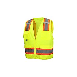 Pyramex Safety RVZ2410M RVZ24 Series Vest Hi-Vis Lime - Size Medium