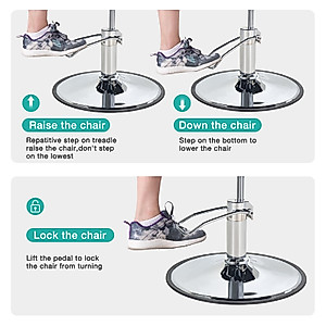 Polar Aurora Barber Chair Salon Chair for Hair Stylist with Hydraulic Pump Adjustable Height 360 Degrees Swivel Hair Chair Spa Beauty Equipment