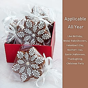 Yotelab Cellophane Treat Bags, 4x6 Inches Cellophane Bags With Twist Ties,100 Pcs