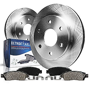 Detroit Axle - Front Brake Kit for Nissan Frontier Pathfinder Xterra Equator Replacement Brake Rotors and Ceramic Brakes Pads : 11.65" inch Rotors