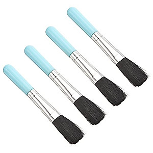 PATIKIL Succulent Cleaning Brush 4Pack 125mm Black Gardening Tools Plant Brush for Garden Blue Handle